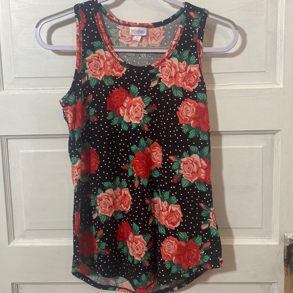 LuLaRoe | Tops | Lularoe Rose Printed And Polka Dot Tank Top Size ...